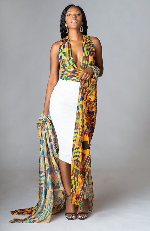 African Print Bodysuits | Ankara Bandage and African Print Spandex – LAVIYE